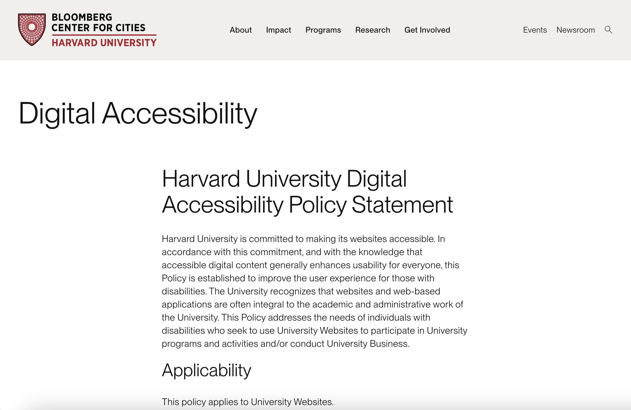 Digital Accessibility - Bloomberg Center for Cities